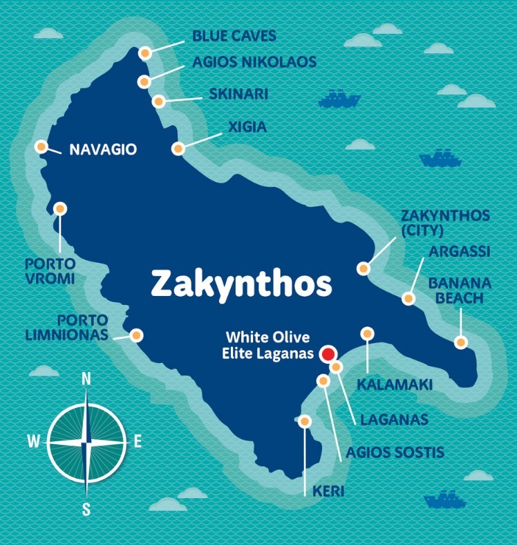 Island & Hotel Maps - White Olive Hotels Greece